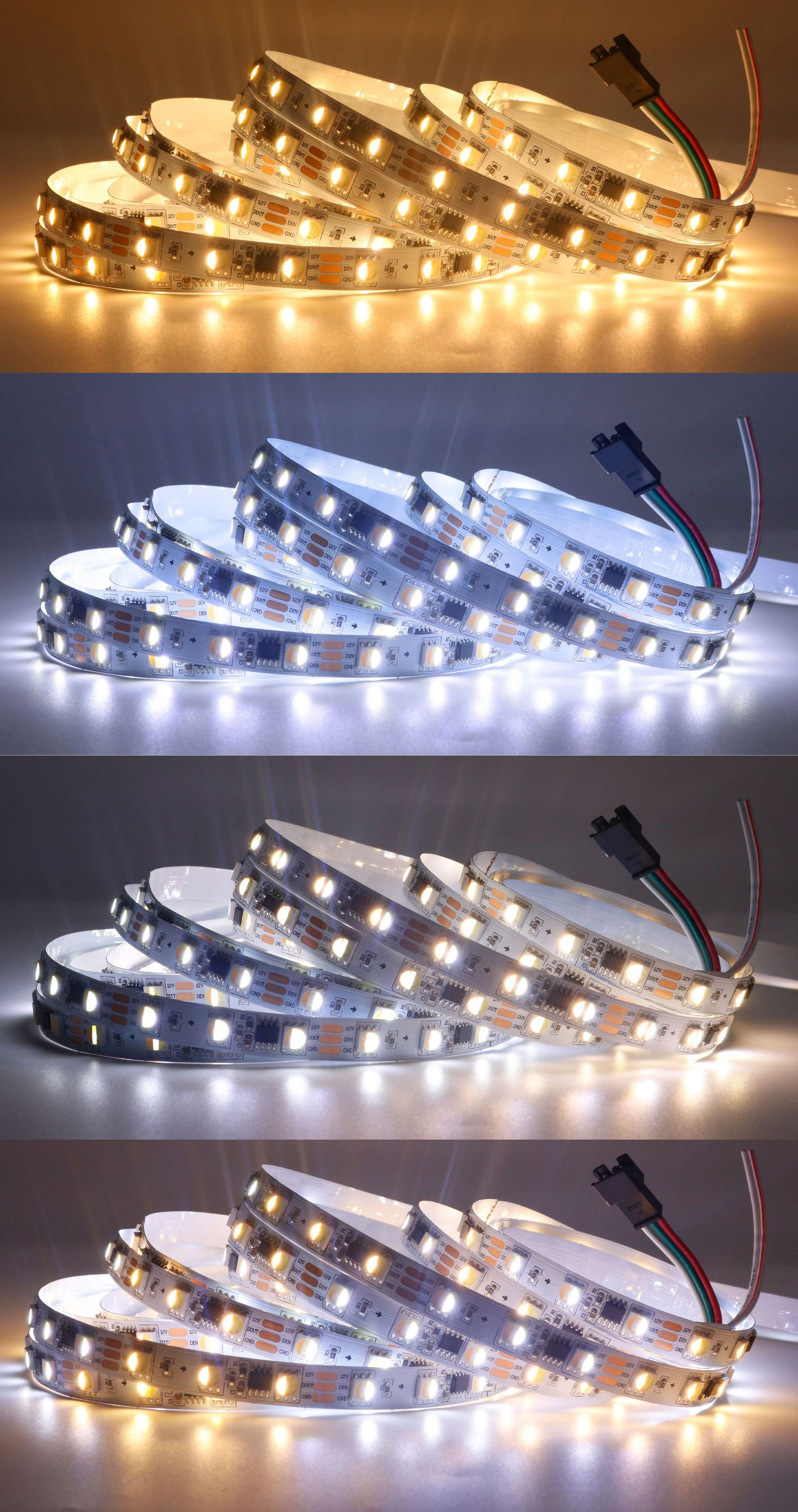 24V UCS1903 3in1 Color Temperature Addressable White LED Strip Light